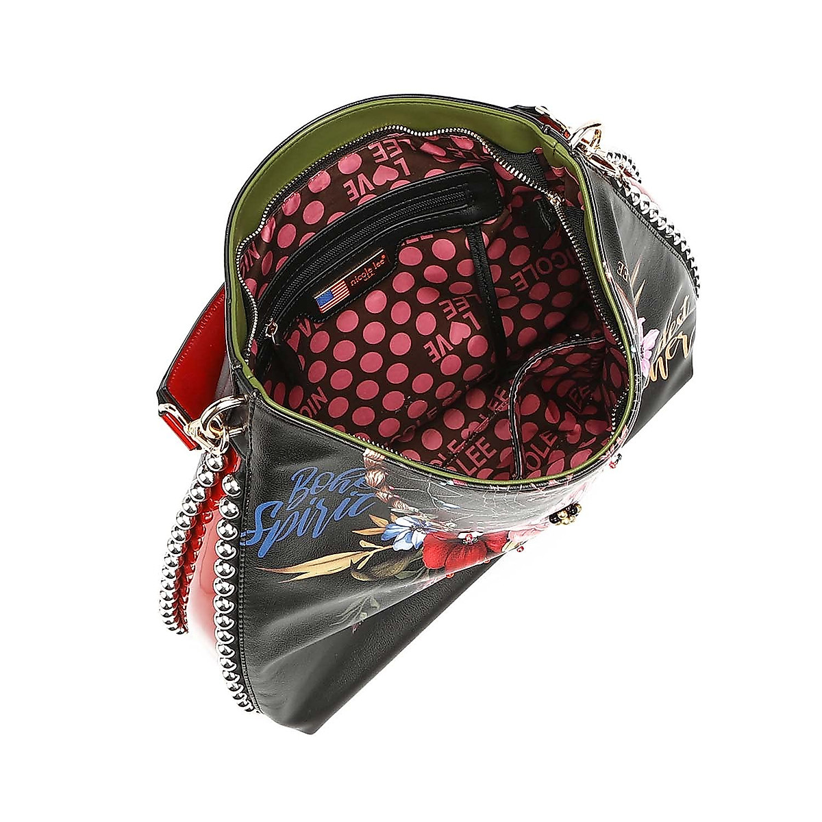 Nicole Lee Bohemian Black Shoulder Bag