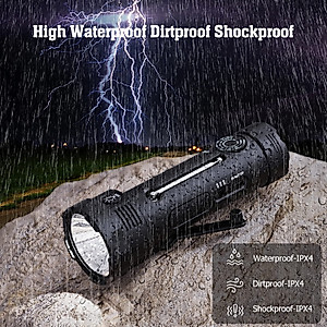 PPLEE NOAA Emergency Flashlight Rechargeable with Weather Radio,AM/FM Weather Alert Solar Hand Crank Survival Radio,Battery Powered Radio,Reading Lamp,USB Phone Charger,SOS Alarm