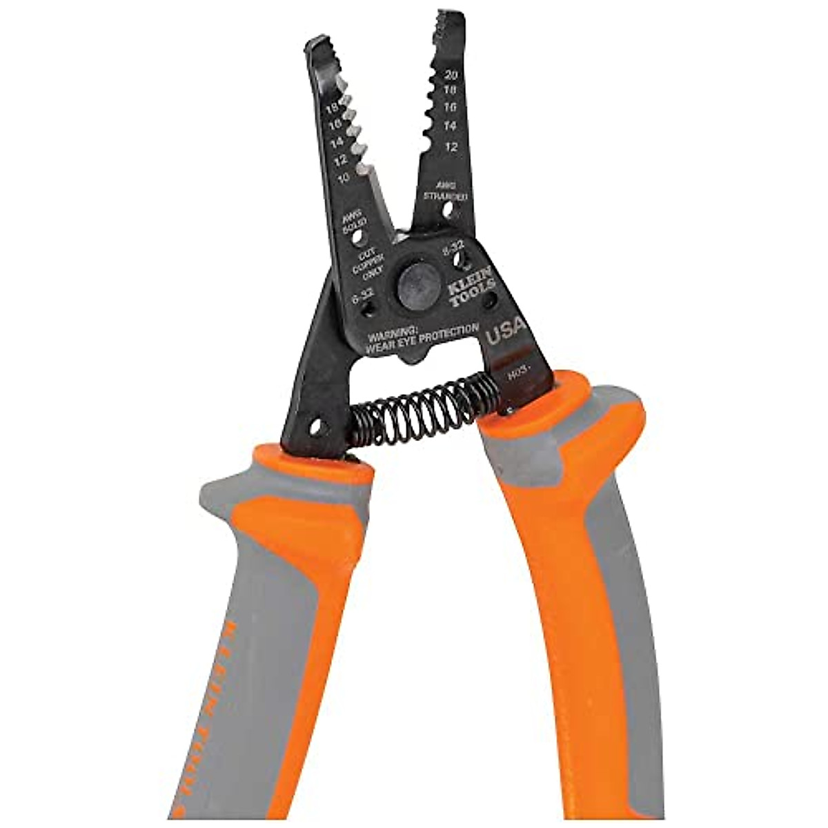 Klein Tools 11055RINS 1000V Insulated Klein Kurve Wire Stripper/Cutter Cuts and Strips 10-18 Solid and 12-20 Stranded AWG Wire
