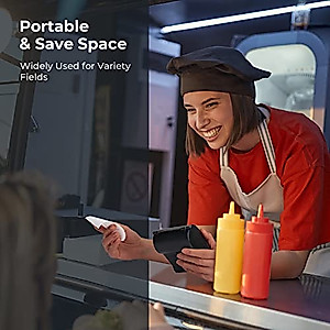 MUNBYN Bluetooth Receipt Printer, 58mm Mini Wireless POS Receipt Printer 2" Mobile Thermal Printer Leather Belt Printer Small Business Restaurant, Sales ESC/POS, Portable Receipt Printer for Android