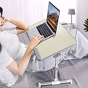 Amazon Basics Adjustable Laptop Tray Table - Lap Desk Fits up to 17-Inch Laptop - Medium