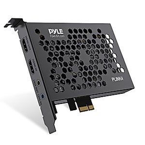 Pyle Live Gamer HDMI 4K Live Record and Stream, Multi Video Format Support, Audio-VideoLine in/Out, Super High Speed, Real Time Gameplay, Conference Live Broadcast, PCI-E Gen2 - PLINK4