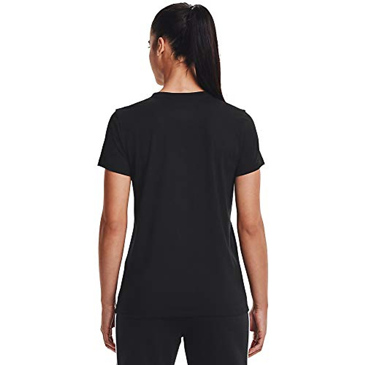 Under Armour Womens Live Sportstyle Graphic Short Sleeve Crew Neck T-Shirt , Black (002)/Black , Medium