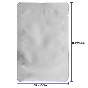 ZIQI 200Pack Mylar Bags 4 x 6 Inch, Metallic Mylar Aluminum Foil Storage Pouch, Metallic Heat Sealable Bag, Flat Heat Seal Storage Bags for Grains Legumes Food Coffee Bean Tea Candy