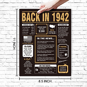 Ogeby Funny 82th Birthday Gifts for Women Men, Jumbo 82th Birthday Card for Dad Mom Grandma, Happy 82 Year Old Birthday Gifts, Big Back in 1942 Birthday Cards Gifts