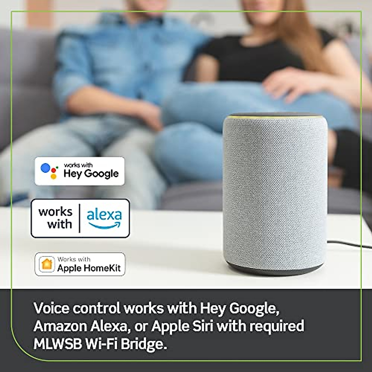 Leviton DN15S-2RW Decora Smart No-Neutral 15A Switch, Requires MLWSB Wi-Fi Bridge to Work, Alexa, Hey Google, HomeKit/Siri, White