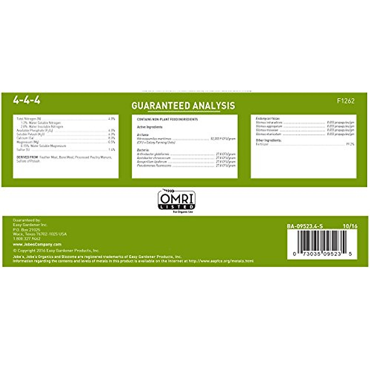 Jobe’s Organics Granular All Purpose Fertilizer, Easy Plant Care Fertilizer for Vegetables, Flowers, Shrubs, Trees, and Plants, 4 lbs Bag