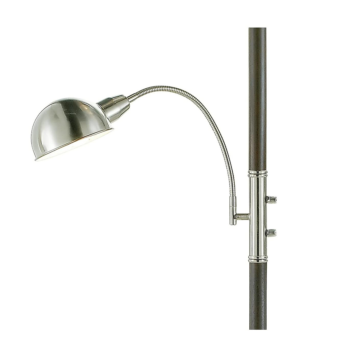 Adesso 4052-15 Lexington 71" Combo 2-Light Floor Lamp, Walnut, Smart Outlet Compatible