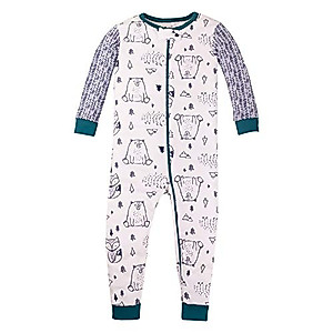 Lamaze Organic Baby Baby Boys' Toddler Footless, White and Green Bears, 2T