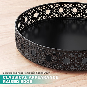 Lazy Susan Organizer, 12 Inch Lazy Susan Turntable for Cabinet Table, PHINOX Turntable Organizer Lazy Susan Spice Rack with Non-Slip Pad, Large Lazy Susan for Kitchen Bathroom Pantry Vanity (Metal)