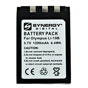 SDLI10B Lithium-Ion Battery - Ultra High Capacity (3.7V 1090 mAh) - Replacement for Olympus LI-10B and LI-12B Batteries for Olympus C-50, C-5000, FE-200, IR-500, Stylus 1000, 300, 400, 410, 500, 600