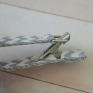 LatchPal Hands-Free Nursing Clip - Holds up Clothing to Make Breastfeeding and Pumping Easier, an Ideal Nursing Cover Accessory, Gray Chevron Pattern