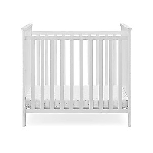 Delta Children Middleton Mini Crib with 2.75-Inch Mattress - Greenguard Gold Certified, Textured White