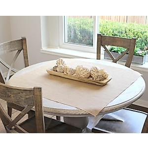 CleverDelights 36 Inch Burlap Squares - 4 Pack - Premium Jute Burlap Fabric - Finished Edges - 36" x 36"