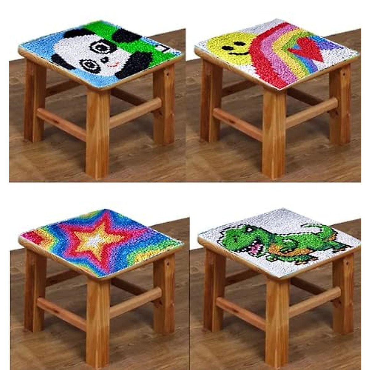 Puzamen Latch Hooks for Kids, Latch Hook Rugs for Beginners Soccer