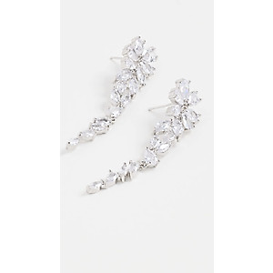 SHASHI Women's Estelle Earrings, White Gold, One Size