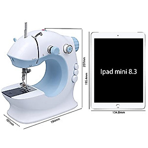 Mini Sewing Machines for Kids and Beginners, Portable and Lightweight, 2 Speeds Double Thread, MARIG FHSM-213