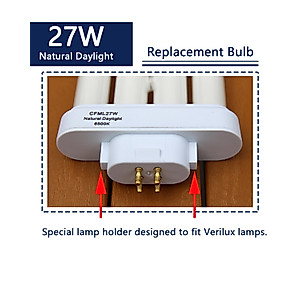 Valoisa CFML27VLX Natural Daylight Spectrum Fluorescent Light Bulb,Replacement for VERILUX CFML27VLX,6500K