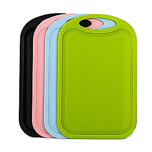 everd1487HH Nonslip Plastic Cutting Board Food Fruit Chopping Block Mat Kitchen Cook Supply with Hanging Hole Light Pink