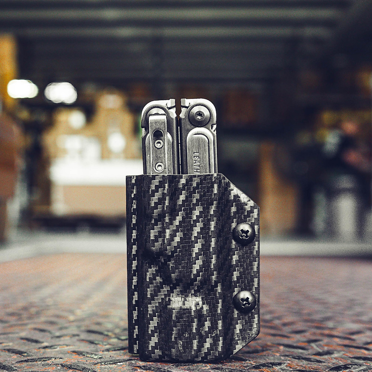 Clip & Carry Kydex Multitool LEATHERMAN Arc - Made in USA - Sheath Holder Cover Belt Pocket Holster - Multi-Tool not Included (Carbon Fiber Black)