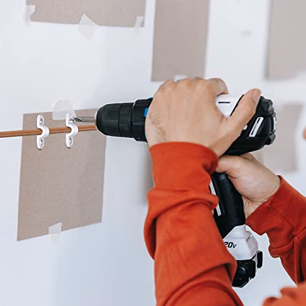 36 Pack Wire Shelf Loop Clips White Plastic Down Wall Cable Clips White Shelves Clips Screws and Expansion Tubes for Wire Shelving