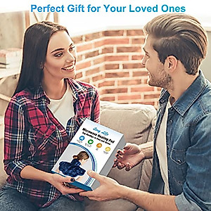 Cosy Life Microwave Heating Pad for Neck Shoulders and Back Pain Relief, 2 in 1 Hot/Cold Therapy Heat Pad Microwavable, 4LB Weighted Neck Wrap with 100% Natural Herbs (Unscented Blue)