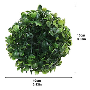 ARTIBETTER 6pcs 10cm Artificial Boxwood Ball Topiary Plants Round for Home Wedding Party Decor Garden Front Patio Planter Deck Backyard Indoor Outdoor Decor Green