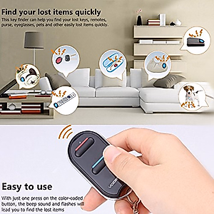 VODESON Key Finder Locator,Wireless Key Tracker,Remote Finder Tracking Device,Easy to Use,Perfect for Seniors,Tracker Tags for Car Keys,Phones,Wallet,TV Remote Control, Batteries Included