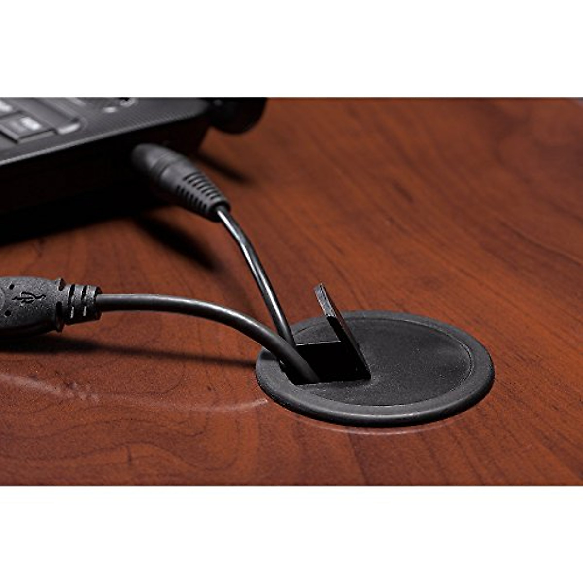 Bush Business Furniture Series C Elite 60W x 43D Right Hand Bowfront Desk Shell with 36W Return in Hansen Cherry