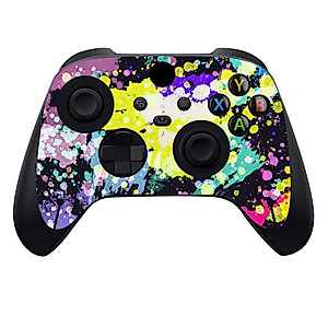 PlayVital Watercolour Splash Custom Vinyl Skins for Xbox Series X, Wrap Decal Cover Stickers for Xbox Series X Console Controller