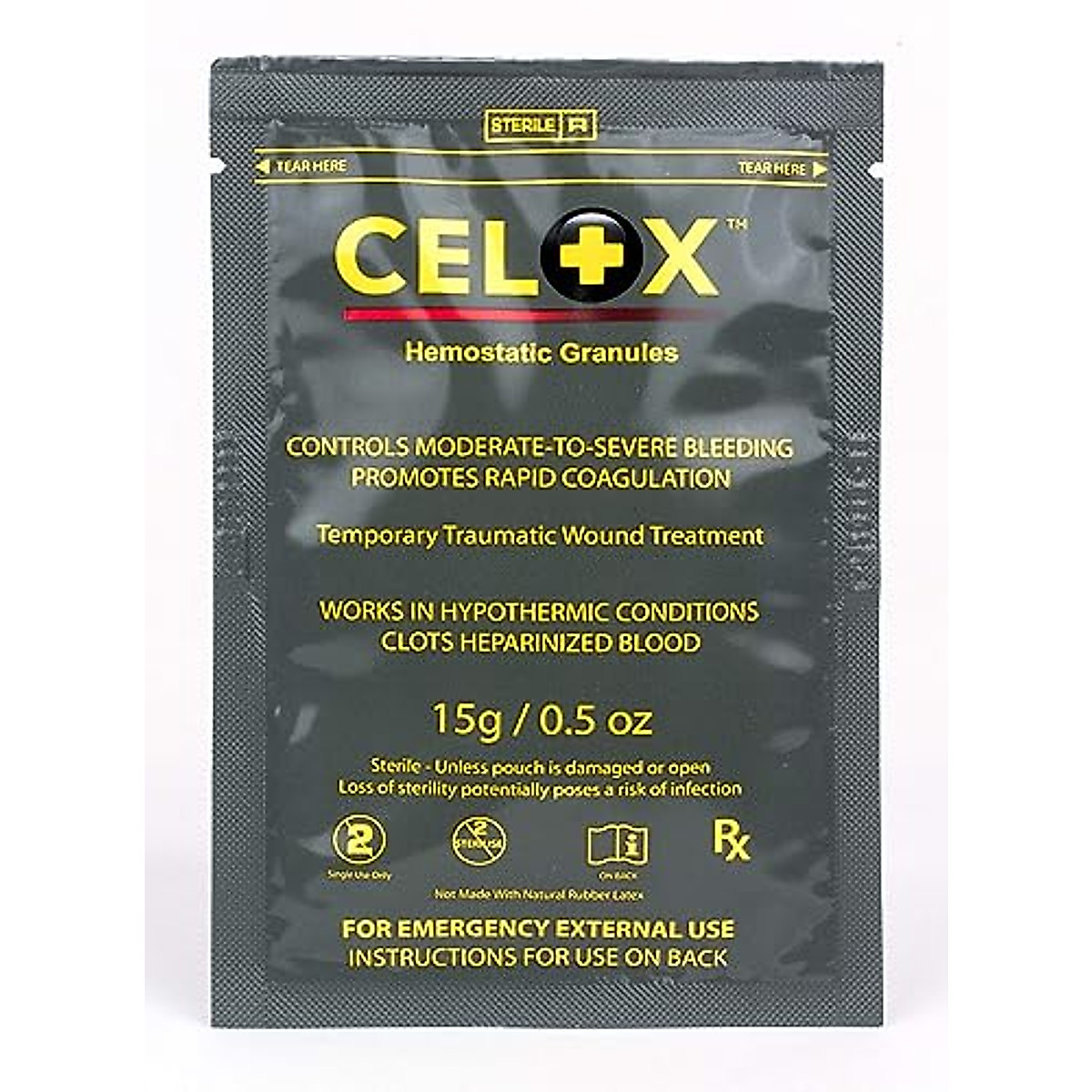 Ever Ready First Aid Combo Pack with Israeli Bandage, Celox Hemostatic Granules and Universal Aluminum Splint