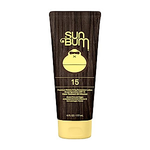 Sun Bum Original SPF 15 Sunscreen Lotion | Vegan and Hawaii 104 Reef Act Compliant (Octinoxate & Oxybenzone Free) Broad Spectrum Moisturizing UVA/UVB Sunscreen with Vitamin E | 6 oz