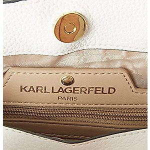 Karl Lagerfeld Paris Womens Hobo Bag, Wt/Bk Multi, One Size US
