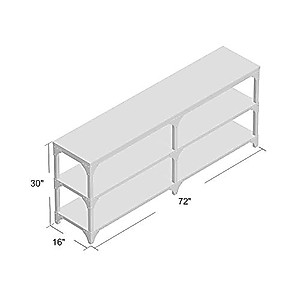 ACME Gorden Console Table - 72680 - Weathered Oak & Antique Silver