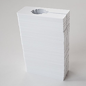 NAHANCO QSDWBLANK100, White Rectangular Clothing Size Dividers, Blank, Kit of 100