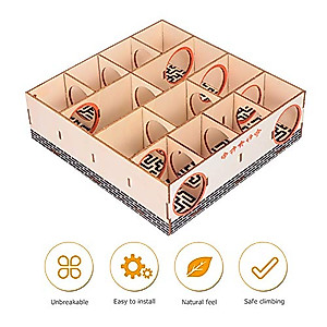 Hemobllo Hamster Wooden House, Hamster Maze Tunnel Toy, Small Pet Animals Activity Gerbil Labyrinth Dwarf Hamster Play Toys Maze Tunnel Mice Wooden Funny Toy Hamster Tubes