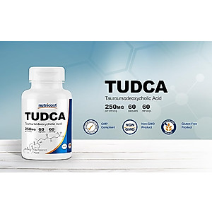 Nutricost Tudca 250mg, 60 Capsules (Tauroursodeoxycholic Acid) - Premium Quality