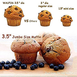 Walfos 2 Piece Silicone Loaf Pan Set and 2 Piece Silicone Texas Jumbo Muffin Pan Set- Non-Stick Silicone, Just PoP Out ! Food Grade and BPA Free !