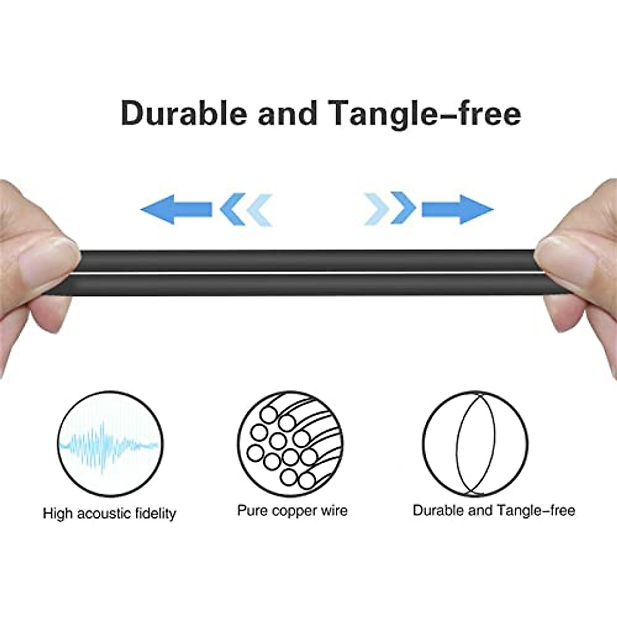 Toxaoii Replacement WH-1000XM5 Headphone Cable, Audio Aux Cord Compatible with Sony MDR-XB950BT MDR-1000X WH-1000XM4 1000XM3 WH-H900N WH-CH700N MDR-10R MDR-ZX770BN MDR-100ABN Headphones, Black