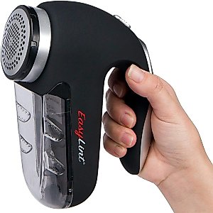 EasyLint Professional Fabric Shaver Lint Remover, Electric Sweater Shaver for Clothes & Furniture Works with AC Adapter or Batteries, Pilling Remover with 2-Blades, Cleaning Brush & Power Cord