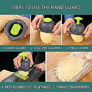DLD 12 in 1 multi-function vegetable and fruit chopper kitchen multi-function diced vegetable artifact potato shredded grater grater household potato chip sliced grater GRAY, Black, 12.5*4.5*4.5