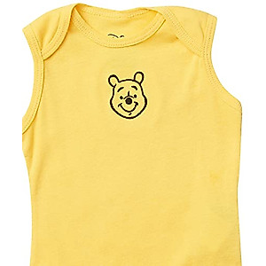 Amazon Essentials Disney | Marvel | Star Wars Unisex Babies' Sleeveless Bodysuits, Pack of 6, Winnie the Pooh Oh Bother!, 24 Months