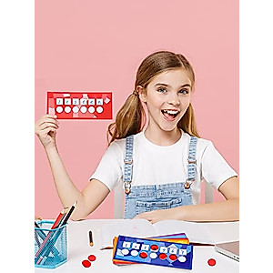 136 Pieces Sound Box Mats and Chips Set 36 Pieces Dry Erase Mats and 100 Pieces Chips, Phonemic Awareness Reading Games Supplies for Teacher Classroom Reading Writing Materials (136 Pieces)