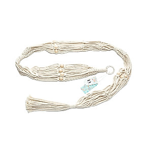 Mkono Macrame Plant Hanger 3 Tier Indoor Outdoor Hanging Planter Basket Cotton Rope with Beads 70 Inches