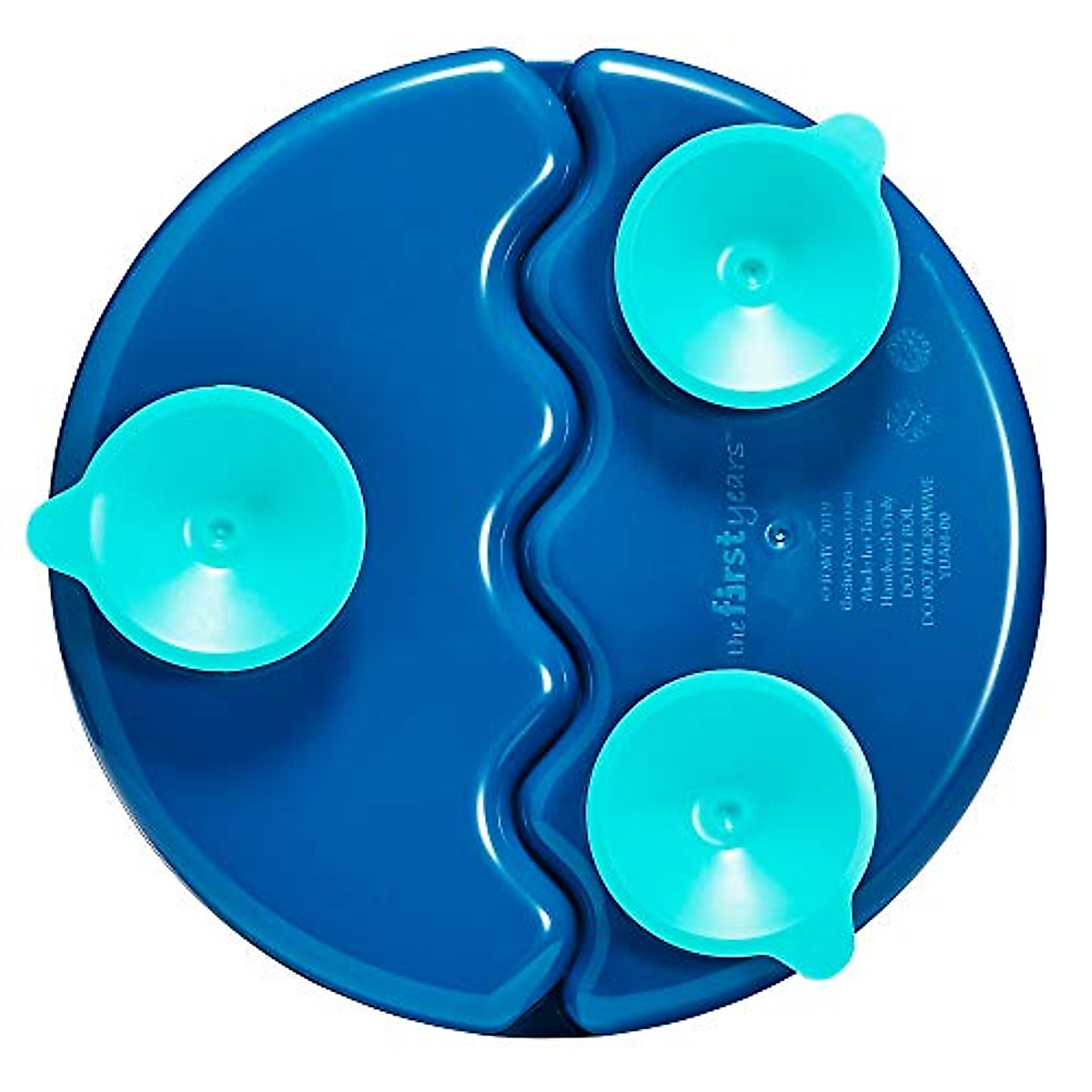 The First Years Disney Mickey Mouse Baby Suction Plate - Divided Toddler Plates with Suction - Kids Plates Made Without BPA
