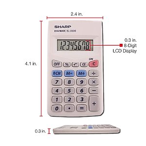 Sharp EL233SB Standard Function Calculator