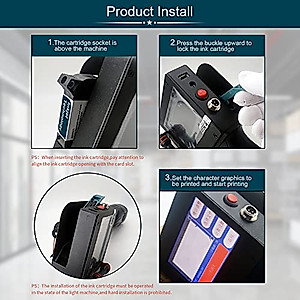 Phezer Set of 2 Original 42ml Solvent Ink Cartridge Replacement Handheld Inkjet Printer P16/P18/DC11, Durable and Quick Dry, Compatible for 0.5inch/12.7mm Nozzle Coding Machine (Black)