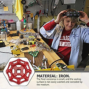 DOITOOL Faucet Hose Bibb Round Wheel Handle, Valve Replacement Wheel Handle Cast Iron Broach Wheel Handle