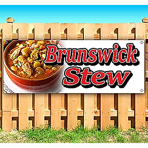Brunswick Stew Banner 13 oz | Non-Fabric | Heavy-Duty Vinyl Single-Sided With Metal Grommets
