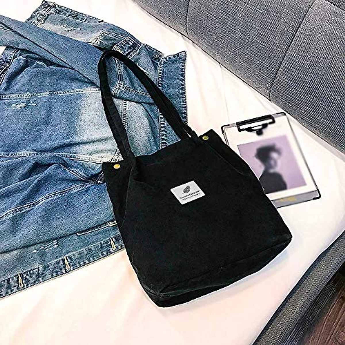 Women's Retro Large Size Canvas Shoulder Bag Hobo Crossbody Handbag Casual Tote